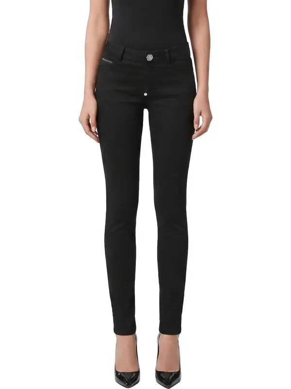 Philipp Plein Skinny Fit Stretch Jeans - Black