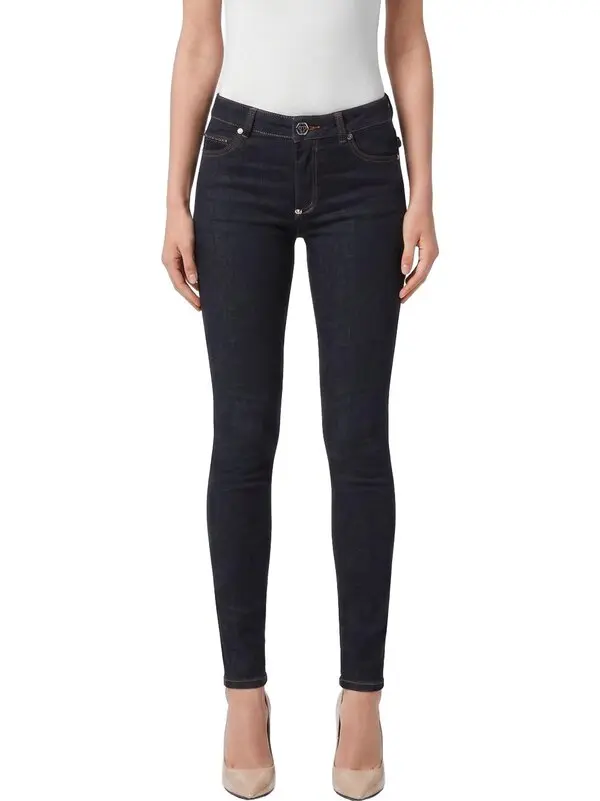 Philipp Plein Skinny Fit Stretch Jeans - Denim