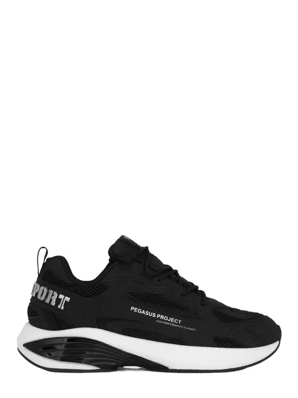 PLEIN SPORT Pegasus Project Mesh And Rubber Sneakers - Black