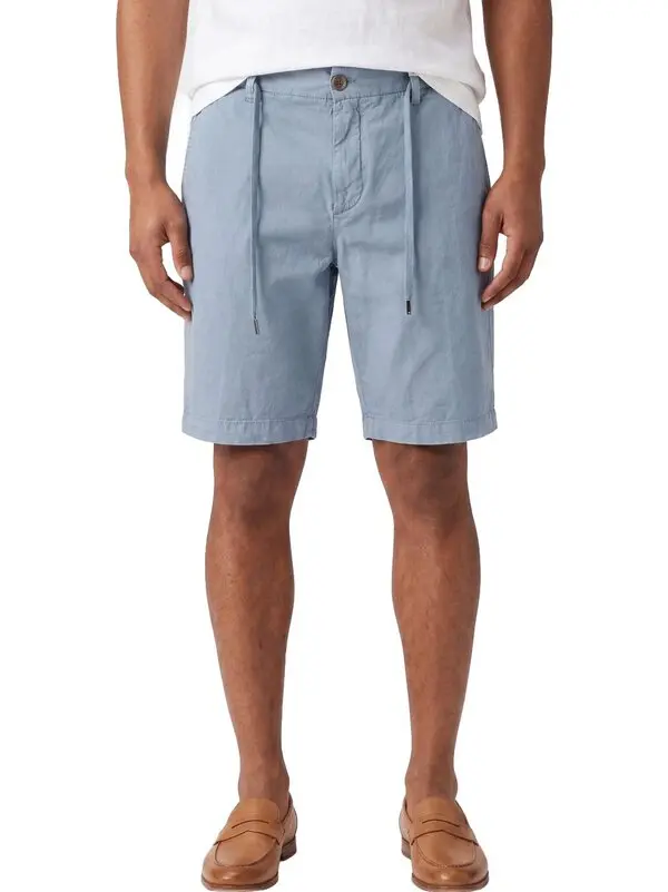 MYTHS Linen Drawstring Shorts - Blue