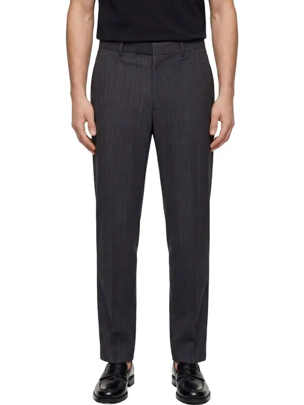 MAISON MARGIELA Tailored Virgin Wool And Cotton Trousers - Black