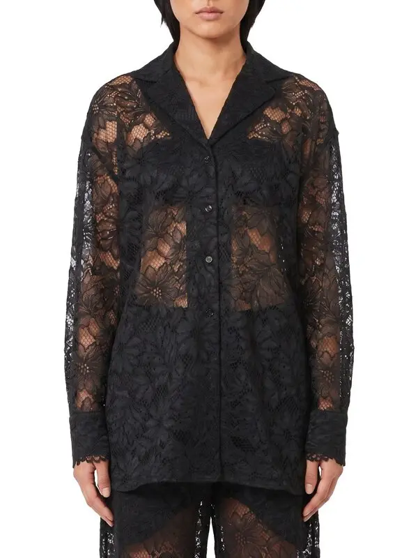 Sportmax Lace Shirt - Black