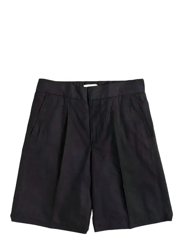 CIARAN Pleated Front Shorts - Black