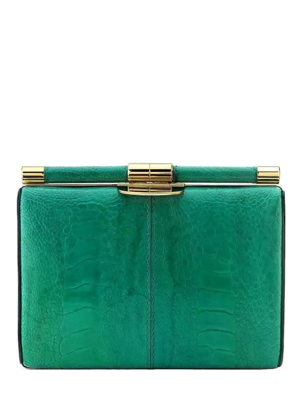 Tyler Ellis Jamie Ostrich-leg Clutch Bag - Green