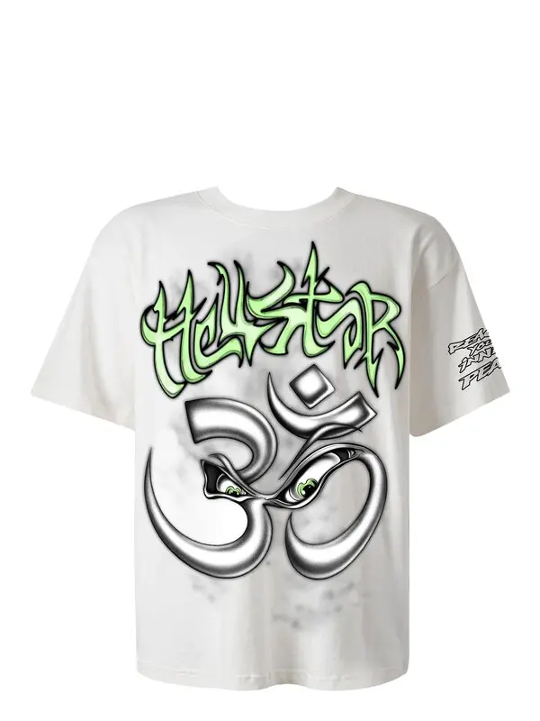 HELLSTAR Reach Your Inner Peace" Graphic T-shirt - White