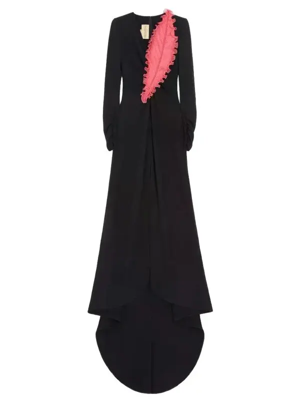 Valentino Garavani Embroidered Cady Couture Gown - Black