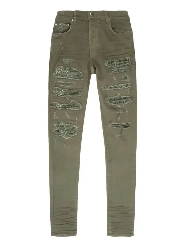 Amiri Bandana Thrasher Jeans - Green
