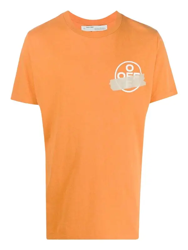 Off-White Slim Fit Tape Arrows T-shirt - Orange