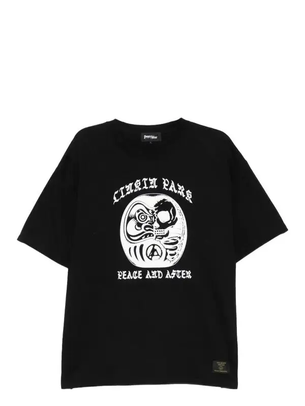 PEACE AND AFTER Graphic T-shirt - Black