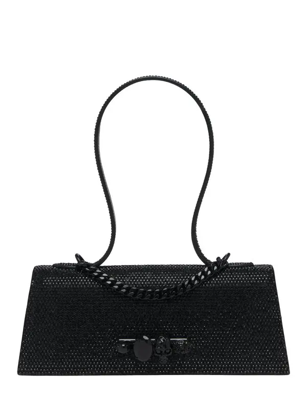 Alexander McQueen Jewelled Top Handle Bag - Black