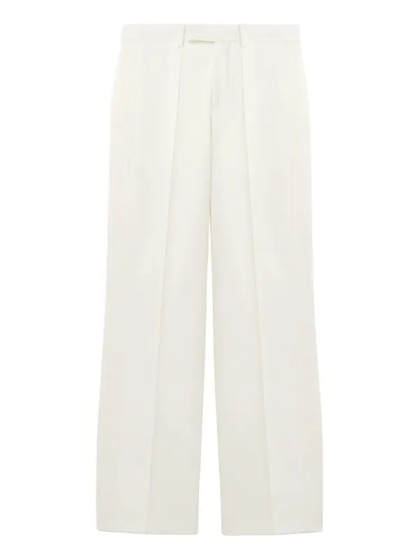 Alexander McQueen Wide-leg Evening Trousers - Ivory