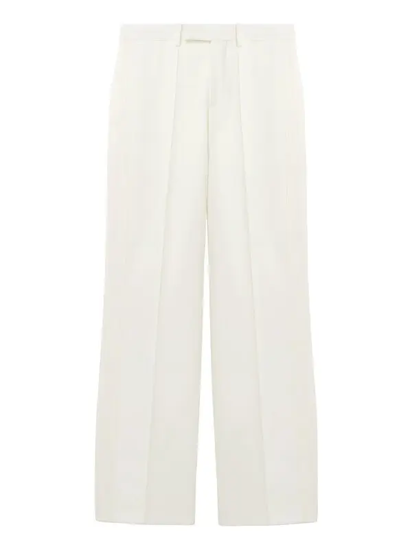 Alexander McQueen Wide-leg Evening Trousers - Ivory