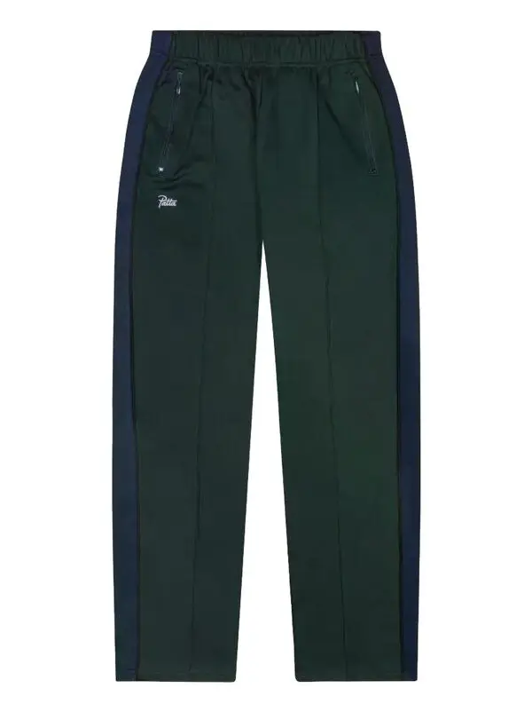 PATTA Side-stripe Logo-detail Track Pants - Green