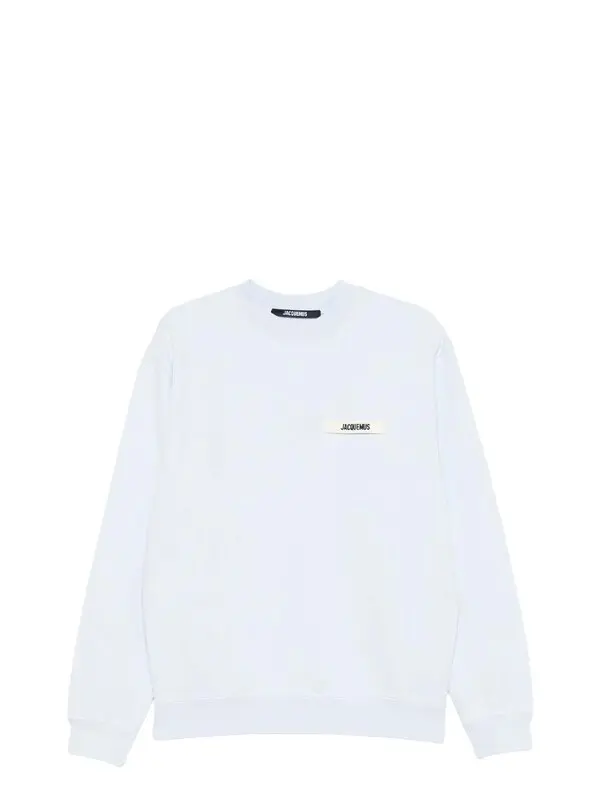 Jacquemus Le Sweatshirt Gros Grain Cotton Sweatshirt - Blue