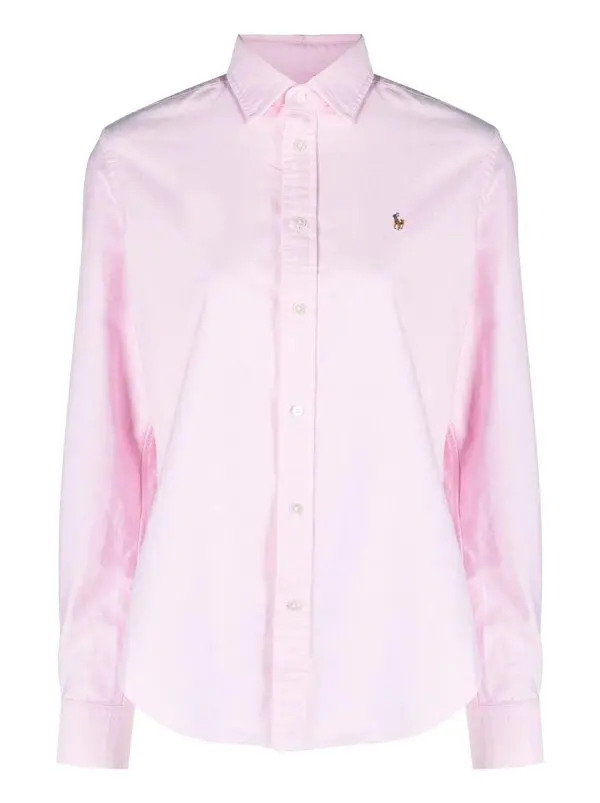 Polo Ralph Lauren Slim Fit Oxford Shirt - Pink & Purple