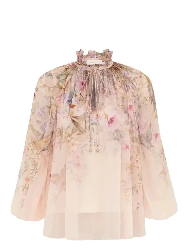 Zimmermann Rebellion Billow Blouse - Nude & Neutrals
