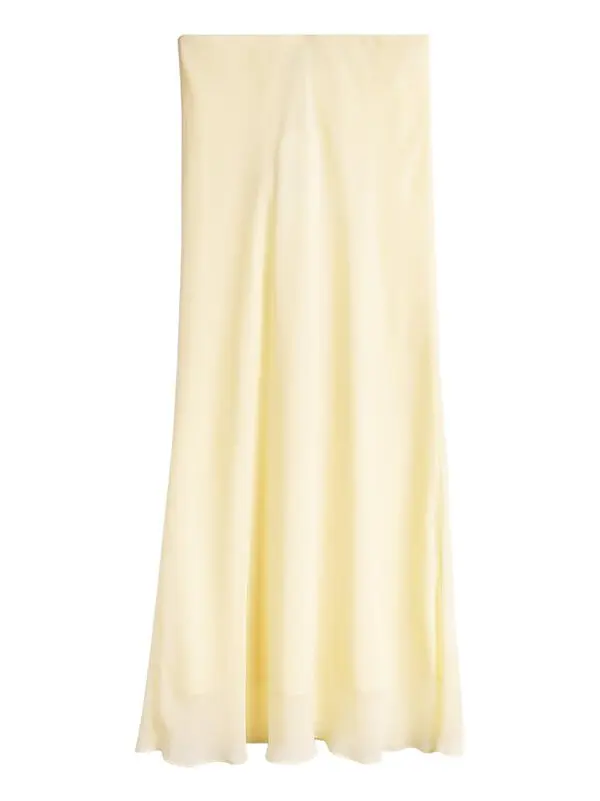 LoveShackFancy Chiffon Maxi Skirt - Yellow