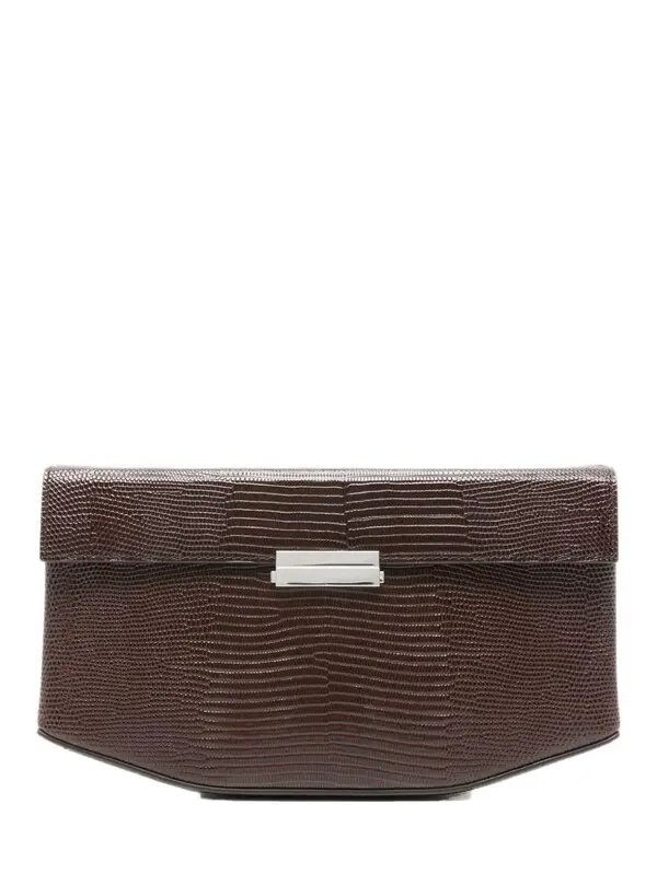 TOTEME Clip Leather Shoulder Bag - Brown