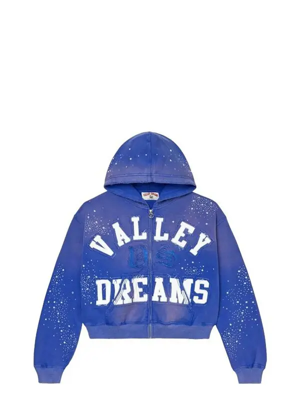 VALE FOREVER Classico Zip Up Hoodie - Sapphire