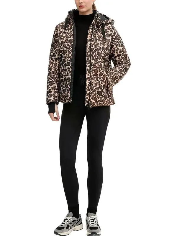SPORTALM Leopard-print Hooded Jacket - Brown
