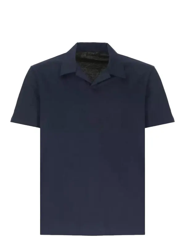 DONDUP Polo-collar V-neck T-shirt - Blue