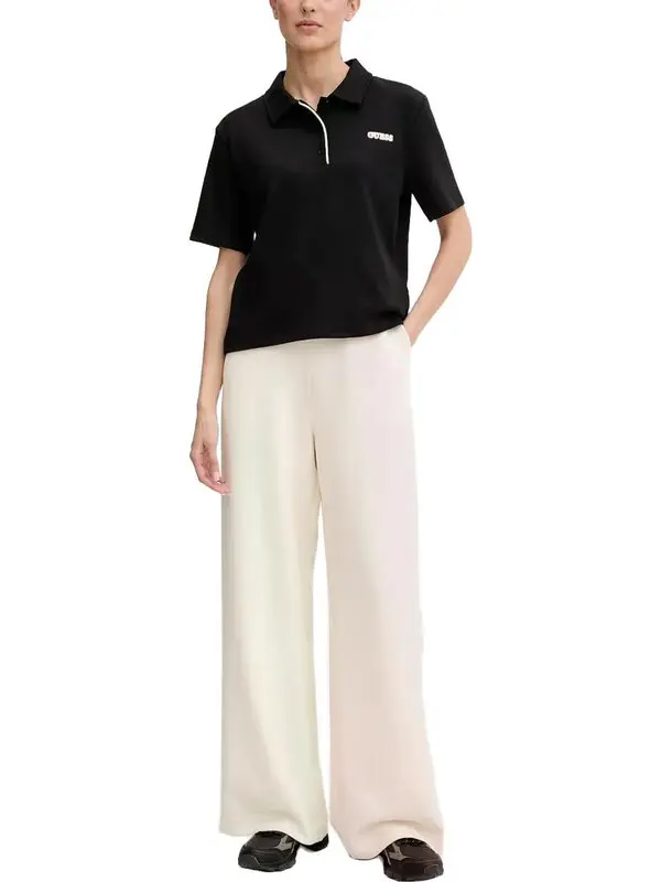 Guess Logo Patch Polo Top - Black