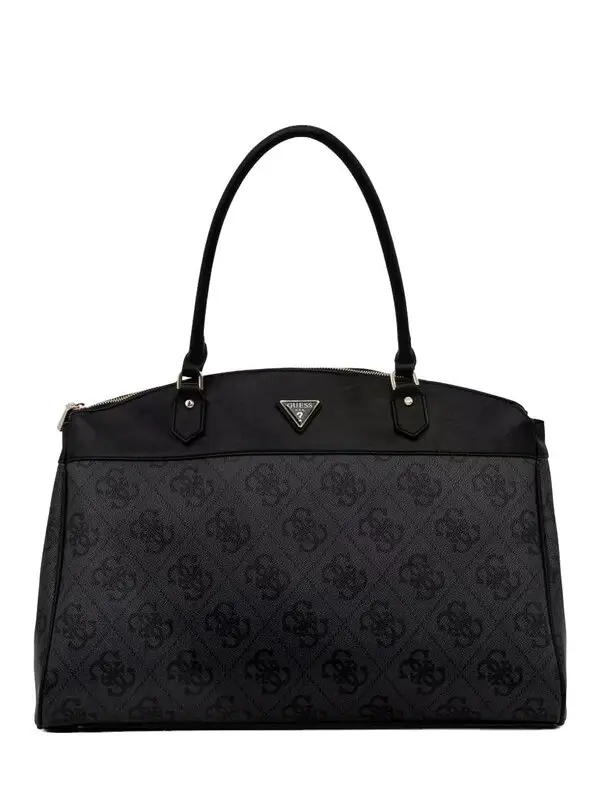 Guess Maxi Berta Monogram Tote Bag - Black