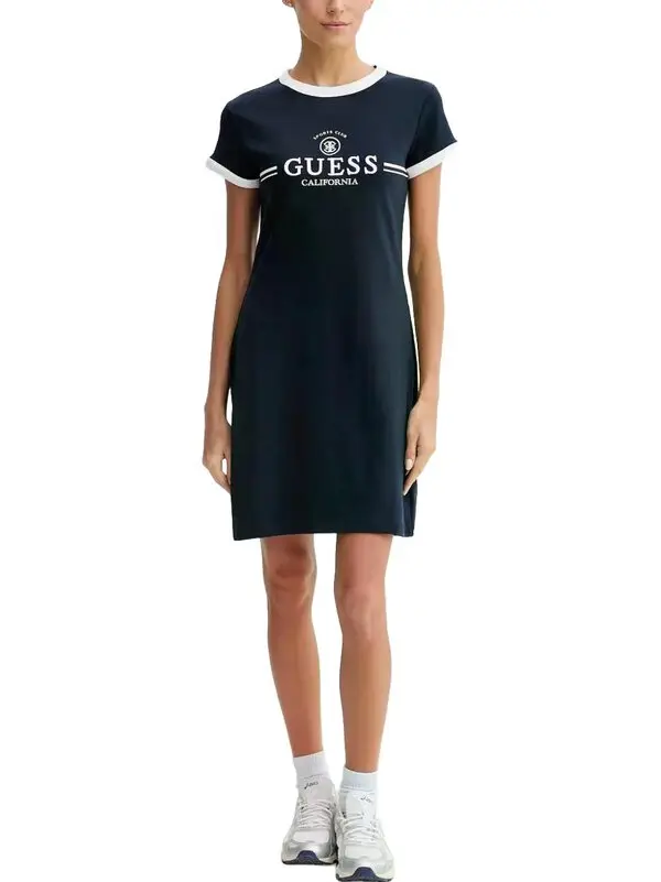 Guess Embroidered Mini Dress - Blue