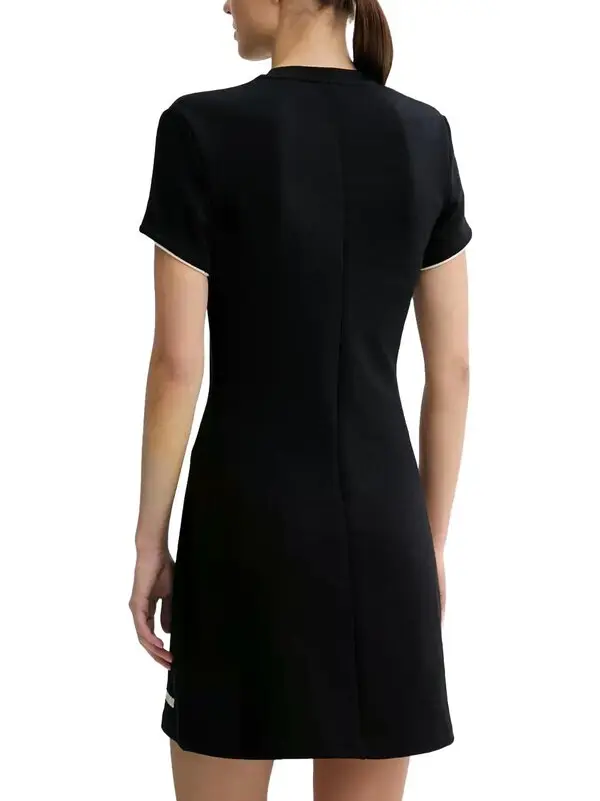 Guess Clara Logo Patch Contrast Trim Mini Dress - Black