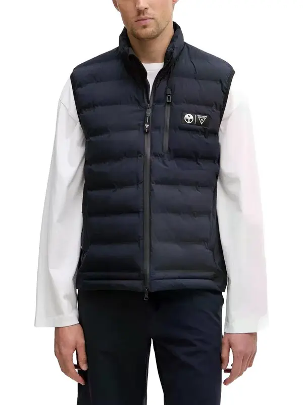 Guess North Sails Quilted Gilet - Blue