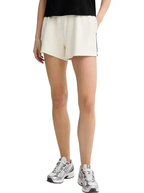 Guess Logo Embroidered Side Stripe Shorts - Neutrals