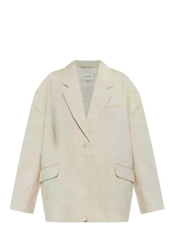 GESTUZ Notched Lapel Blazer - Neutrals