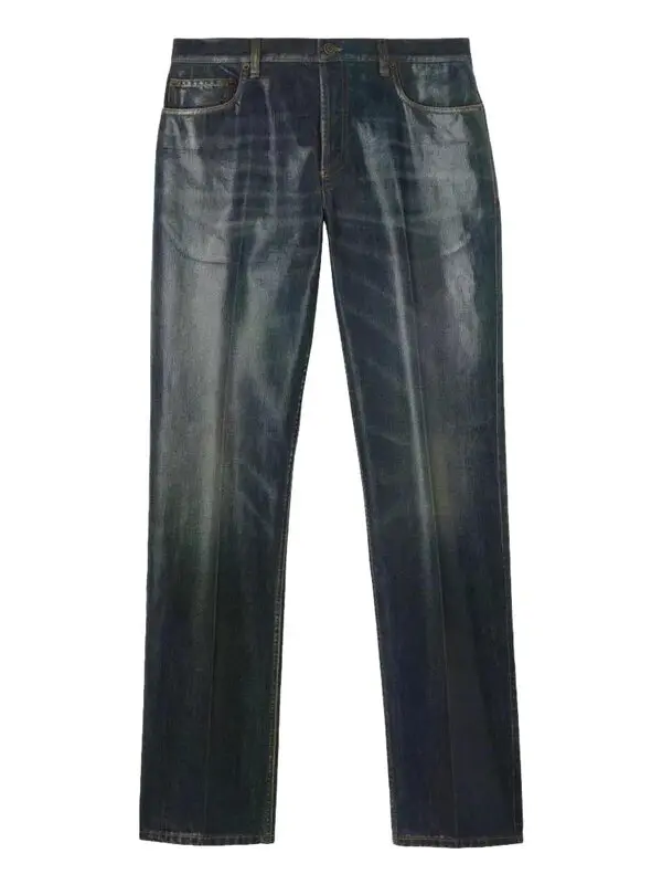 Burberry Slim Coated Jeans - Blue