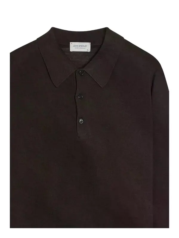 John Smedley Caverhill Polo-collar Sweatshirt - Brown