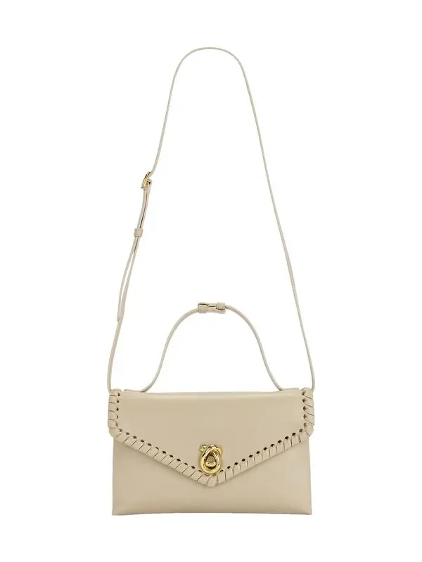 Bottega Veneta Knot Lock Bag - Ecru & Muse Brass