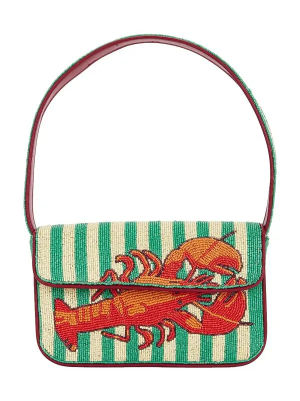 Staud Tommy Beaded Lobster Bag - Summer Lobster