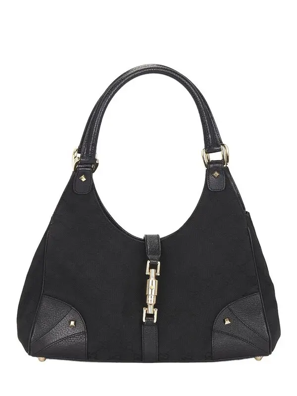 Gucci Nailhead Bardot Shoulder Bag - Black