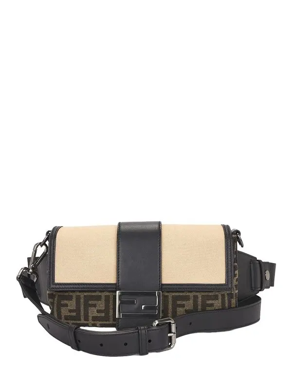 Fendi Zucca Baguette Convertible Belt Bag - Brown