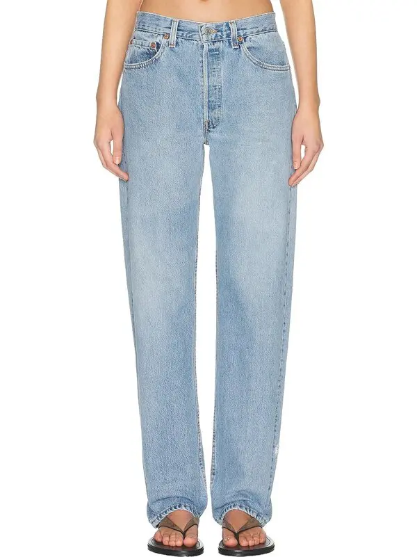 ALIGRACE Original Straight Leg Jean In Blue Denim - Light & Medium