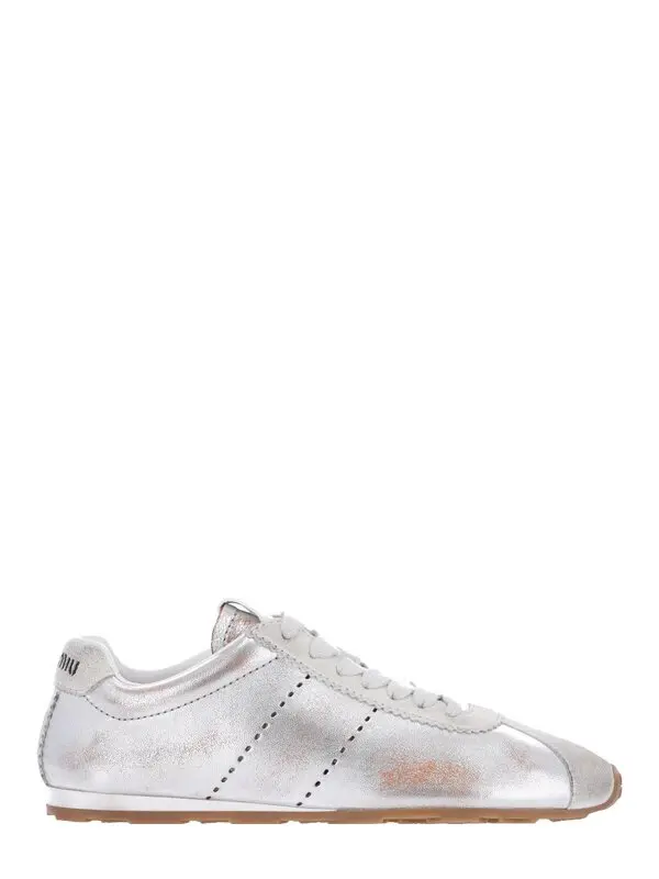 Miu Miu Plume" Sneakers - Silver