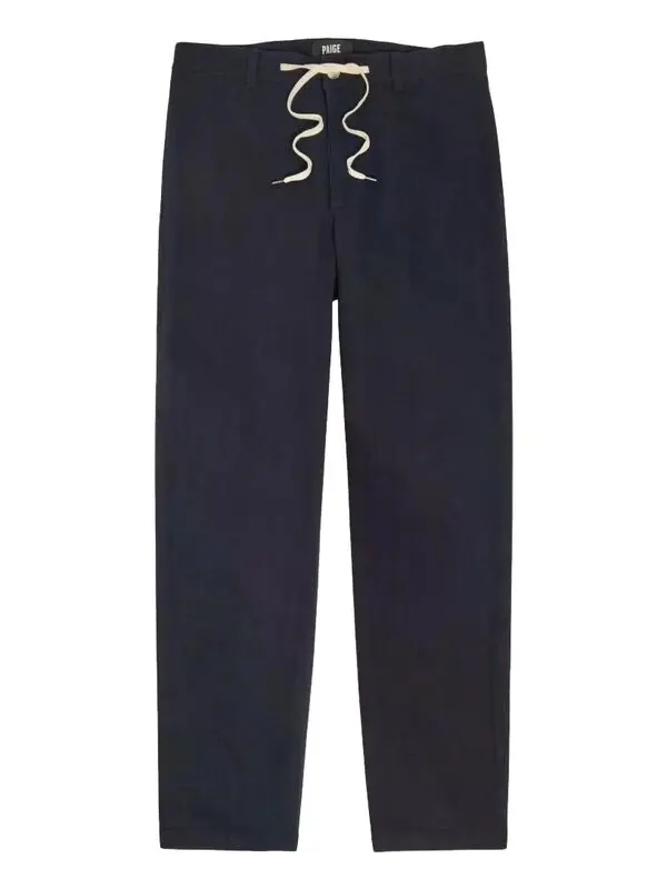 Paige Drawstring Straight-leg Trousers - Blue