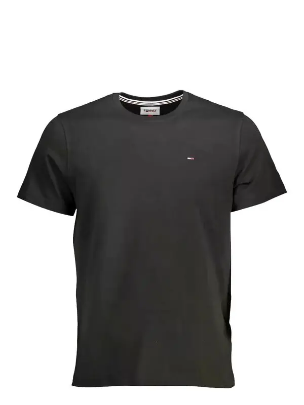 Tommy Hilfiger Logo-patch Crew-neck T-shirt - Black
