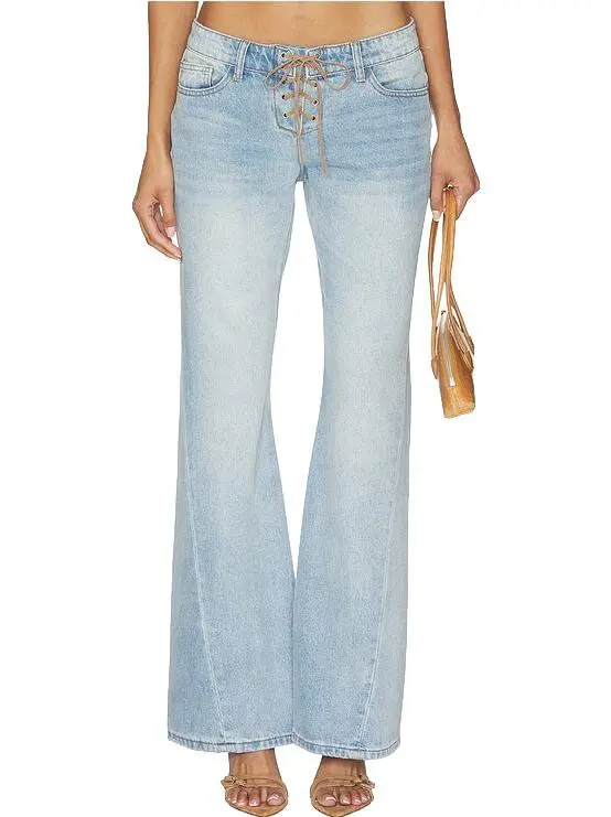 Lioness Richie Flare Jeans - Light Denim