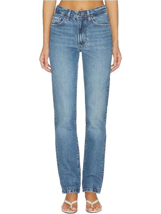 FAVORITE DAUGHTER The Jen Mid Rise Slim Straight Jean - Oslo