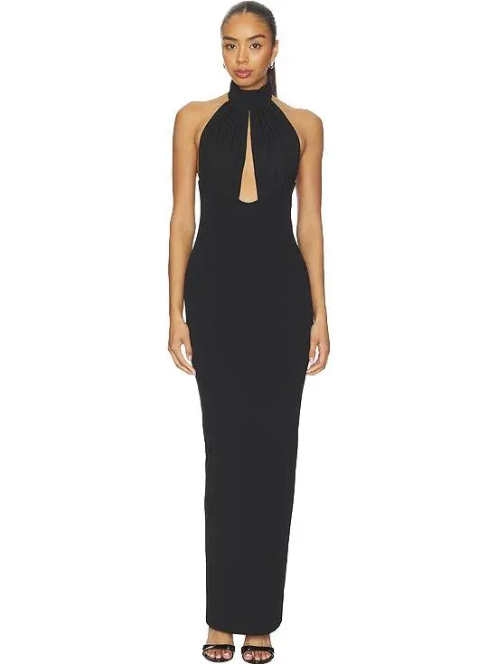 NOOKIE Martini Halter Gown - Black