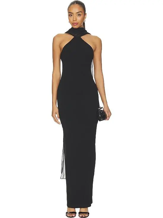 NOOKIE Martini High Neck Gown - Black