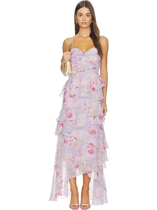 Astr The Label Coline Dress - Lilac Floral