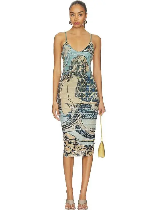 TYLER MCGILLIVARY Ruched Mesh Dress - Sirens Song