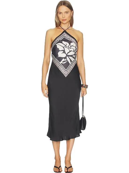 Free People Citrine Midi Dress - Raven Combo