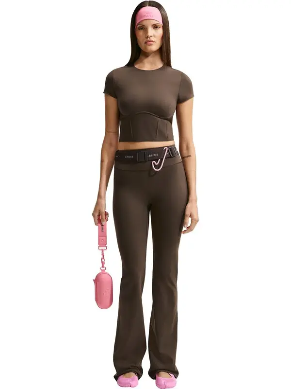 Nike Skims Matte High-waisted Slim Flared Leggings - Brown